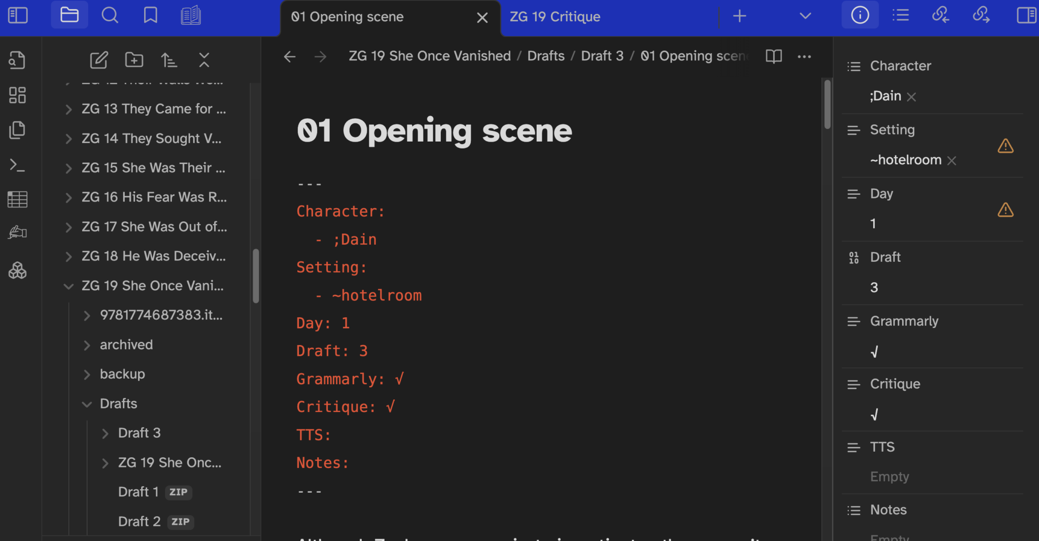 How to Write a Novel in Obsidian: Templates, Workflow, and Tools ...