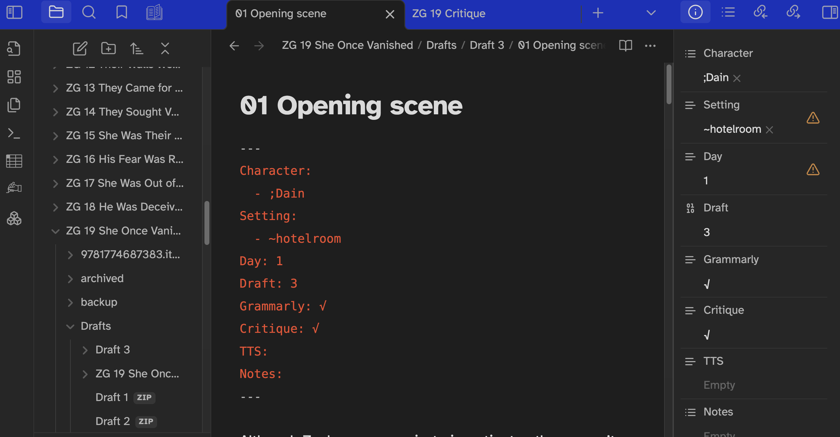 How to Write a Novel in Obsidian: Templates, Workflow, and Tools ...